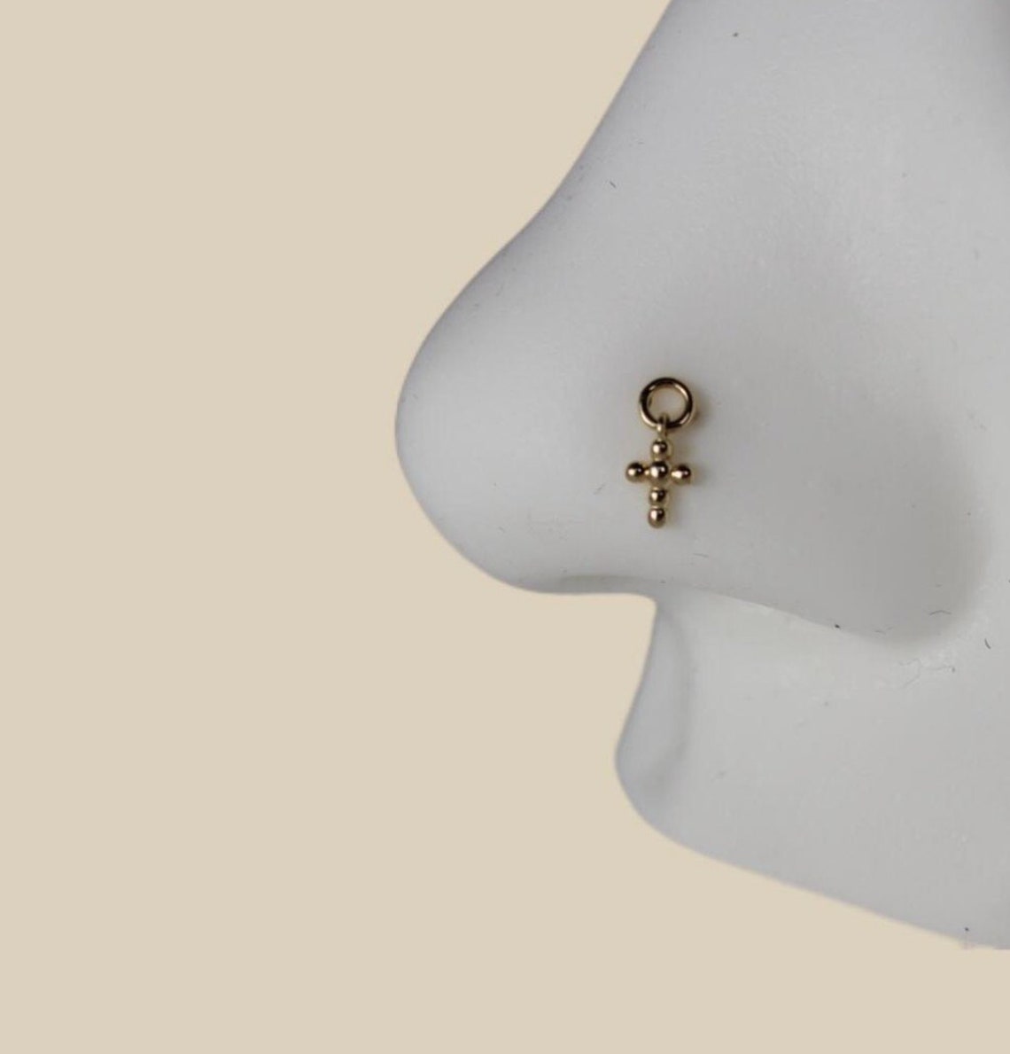Cross Nose Ring Cross Nose Stud Gold Nose Ring Gold Nose - Etsy