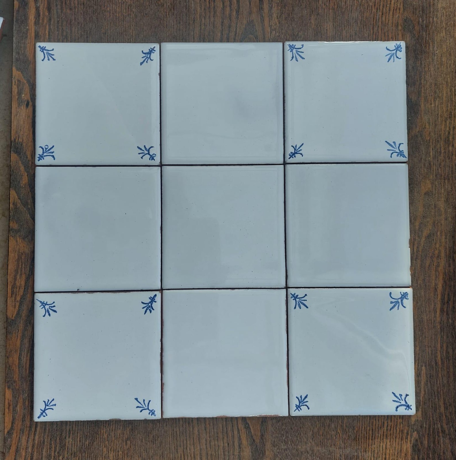Hand Painted Delft Style Backsplash Tile Set of 50 Decorative Corner ...