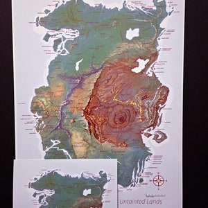 Map of the Untainted Lands, PRINT, the Cosmic Enigma Art, Cartography ...
