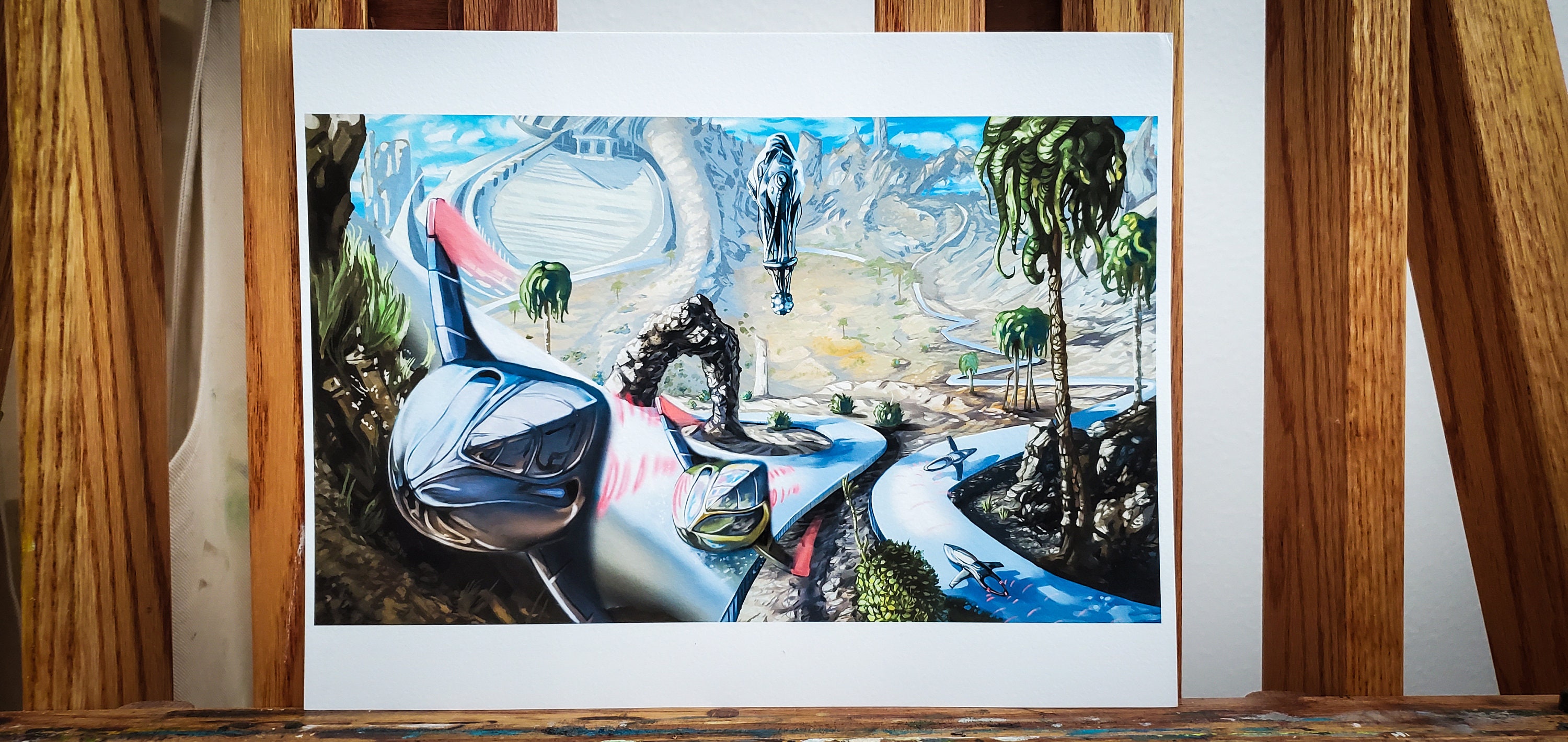 The Ferocious Race to the End, 8.5 X 11 Print, Sci Fi Race Art, Science ...