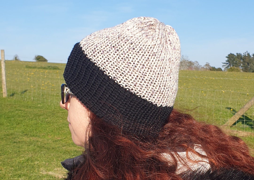 100% Shetland Wool Handmade Knitted Hat Variagated Pale - Etsy