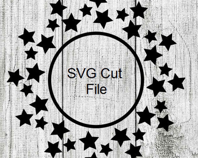 Star SVG , Star Clipart, Star Svg, Monogram Frame Svg, Circle Frame Svg ...