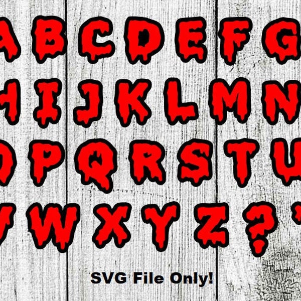 Blood Drip Numbers - Etsy