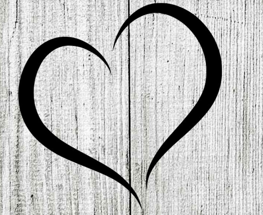 Open Heart SVG File Hand Drawn Handdrawn Commercial Use - Etsy