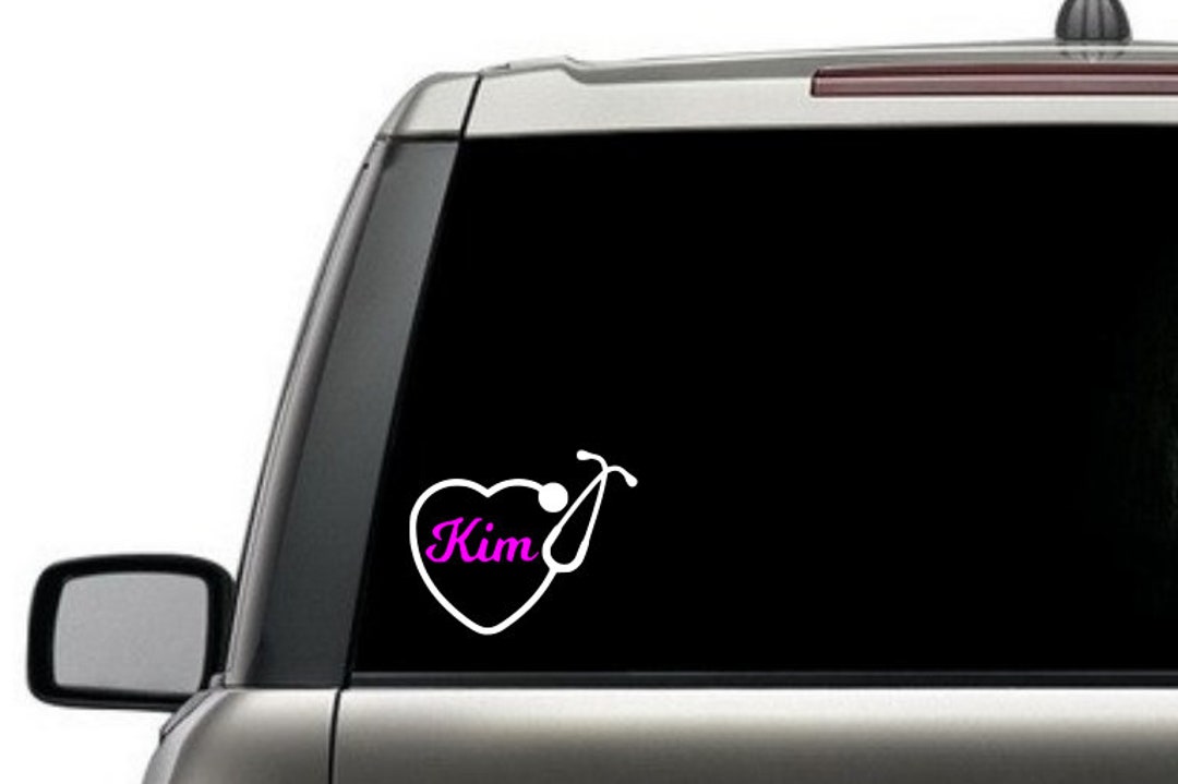 Nursing Stethoscope Heart Car Window Decal Nurse Sticker Vinyl Love - Etsy