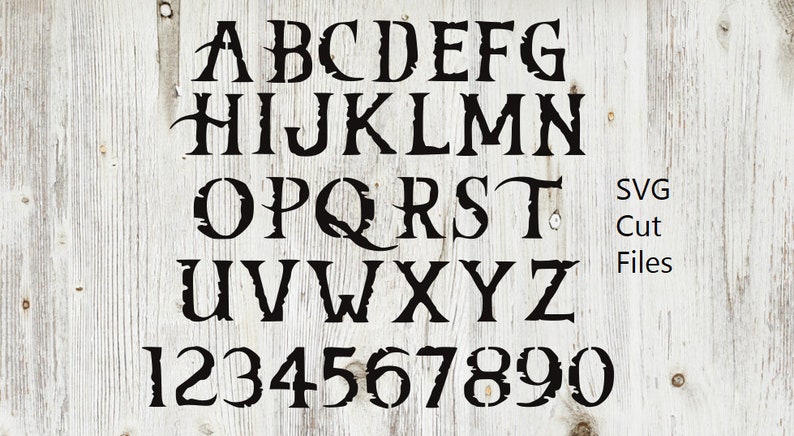 Hocus Pocus Style Stencil Letters SVG Files DIY Stencils Alphabet ...