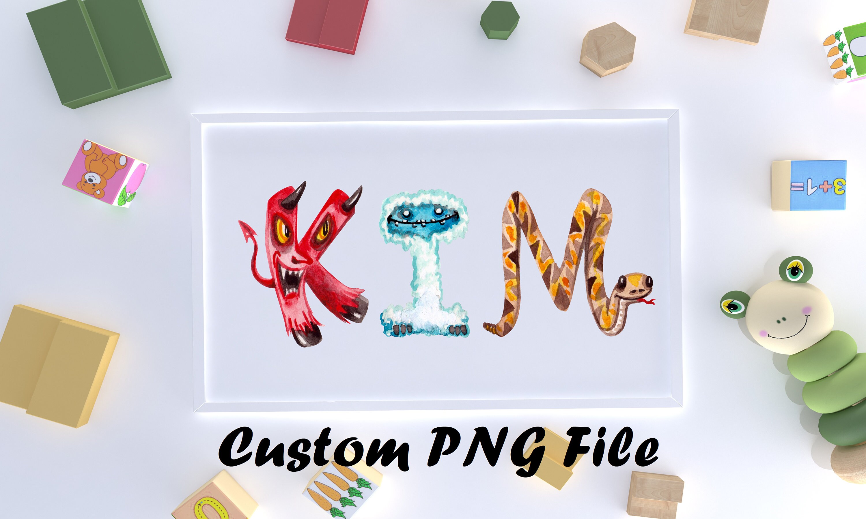 Personalized Monster Name Printable PNG Monster Letters - Etsy Canada