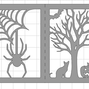Halloween Paper Lantern Template Spider Witch Bat Spooky SVG DIY With ...