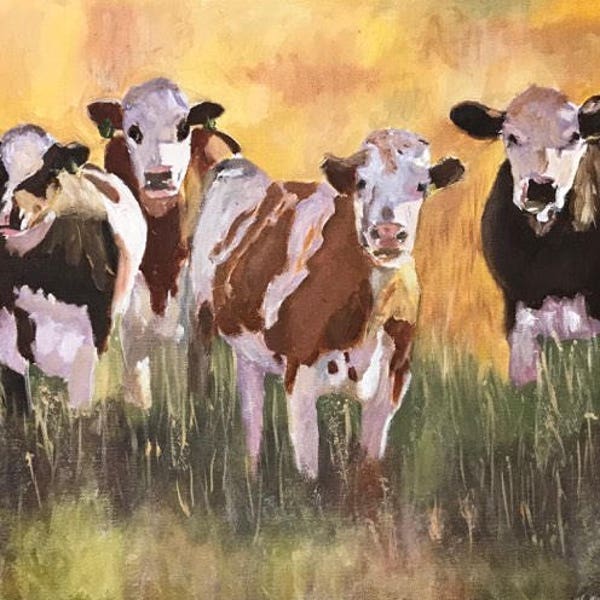 Cow Painting - Etsy