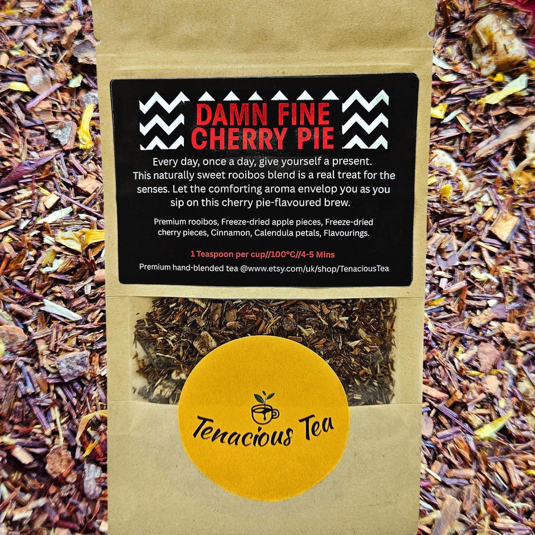 Damn Fine Cherry Pie ~ Flavoured Rooibos Loose Tea Blend, Decaf Dessert ...