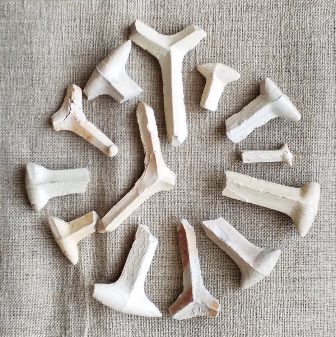 Slightly Sea Washed Broken Kiln Stilts 13 Pieces. Sea Pottery - Etsy