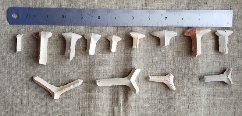 Slightly Sea Washed Broken Kiln Stilts 13 Pieces. Sea Pottery - Etsy