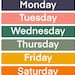 Days of the Week DIGITAL - Etsy