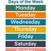 Days of the Week DIGITAL - Etsy