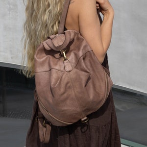Soft Vintage Leather Convertible Backpack,boho Backpack for Women ...