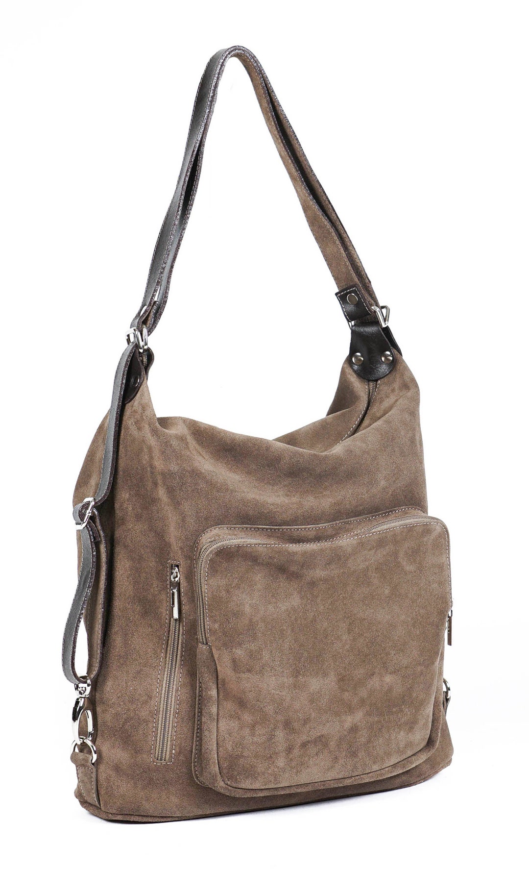 Convertible Suede Leather Hobo Backpack for Women 2 in 1 - Etsy