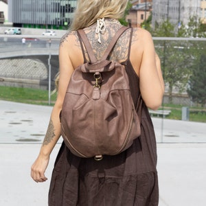Soft Vintage Leather Convertible Backpack,boho Backpack for Women ...
