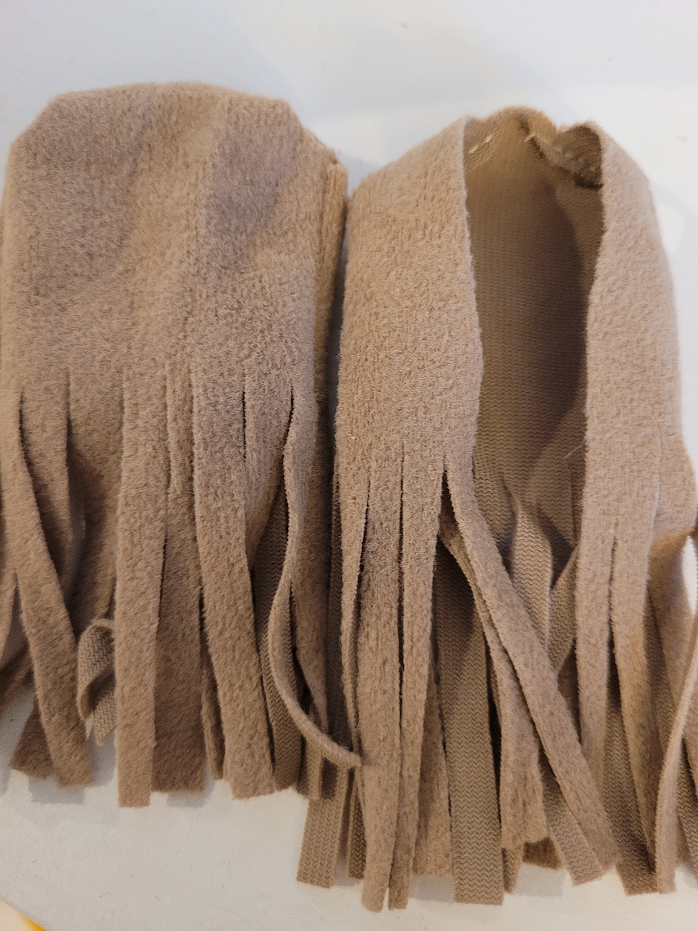 Dawn/pippa or Gary Doll Long Beige/brown/black Suede Hippie Fringed ...