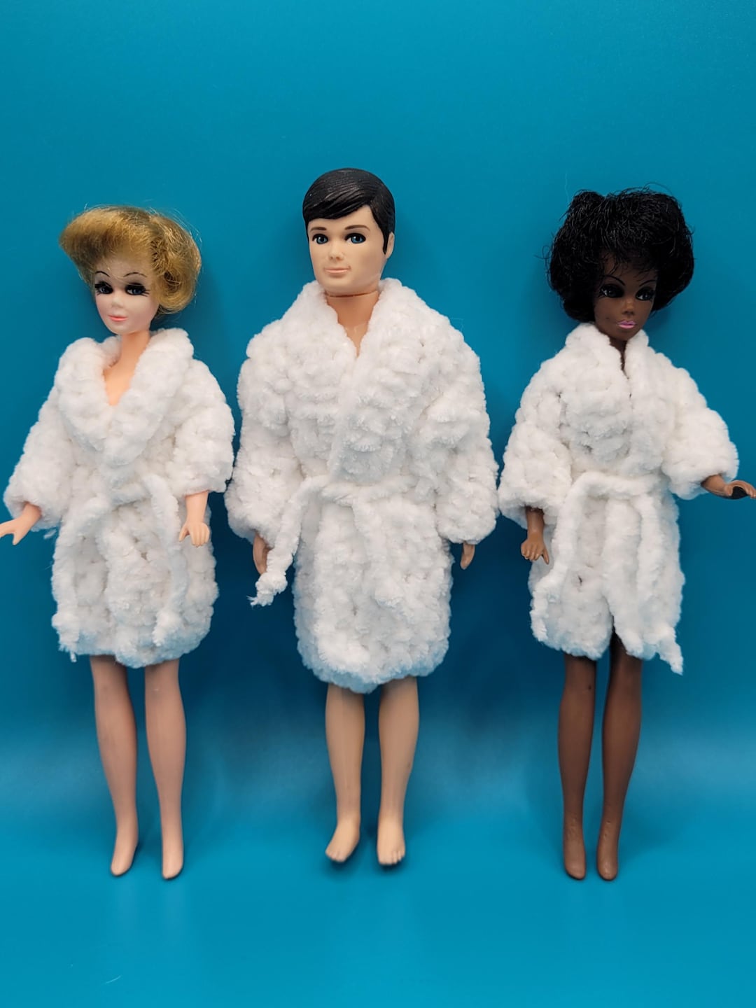 Dawn/pippa or Gary Doll - His OR Hers - Spa Day White Fuzzy Robe - Etsy