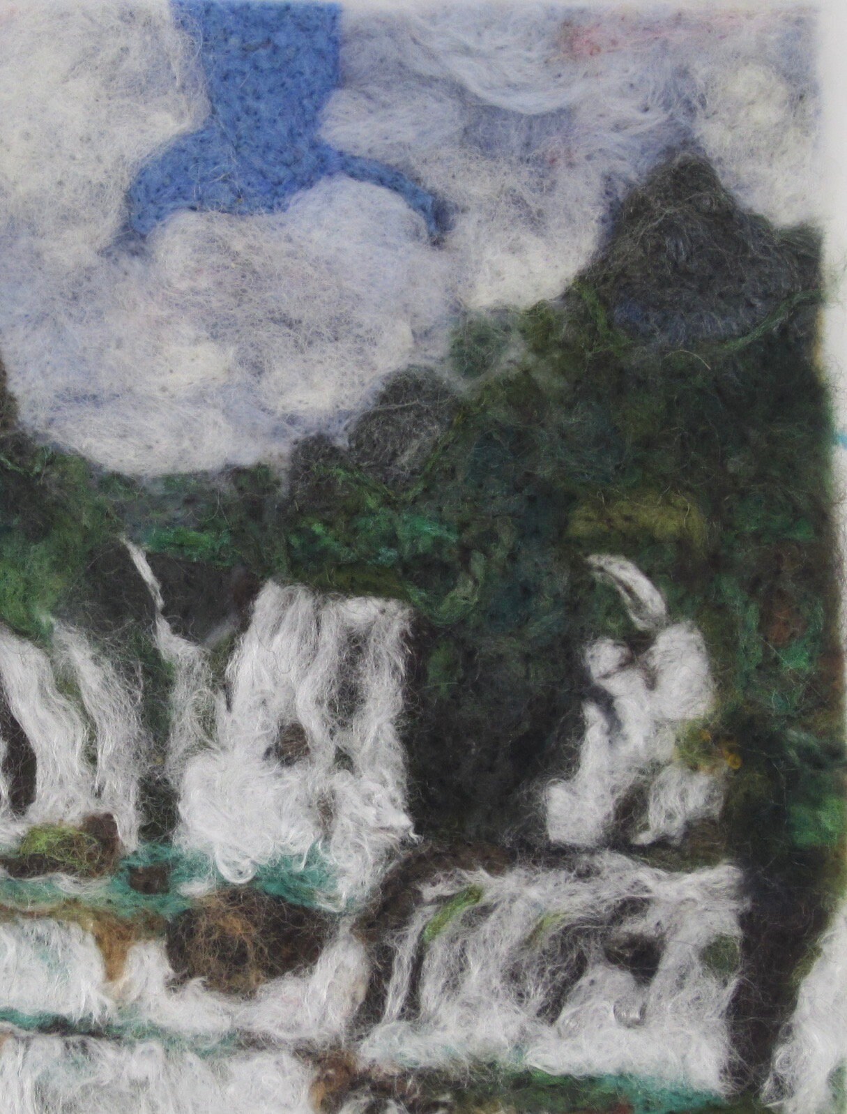 Forest Waterfall- Needle Felted Wool Painting - Etsy