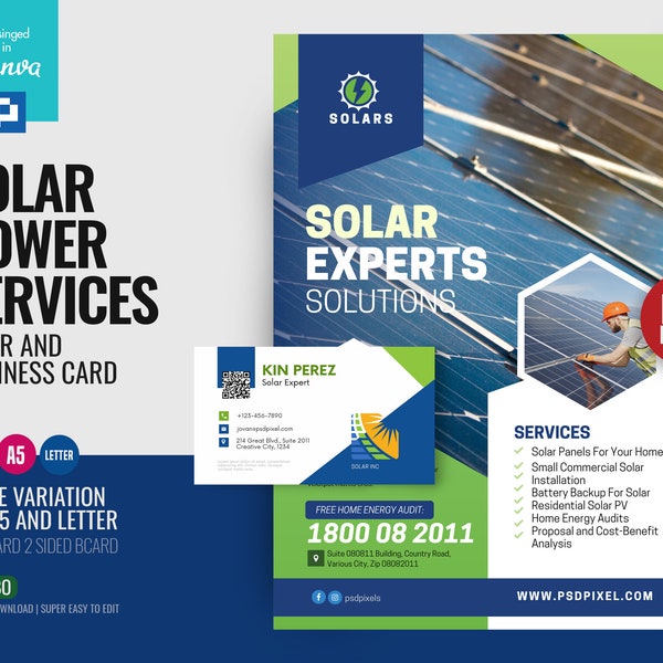 Solar Business Card - Etsy