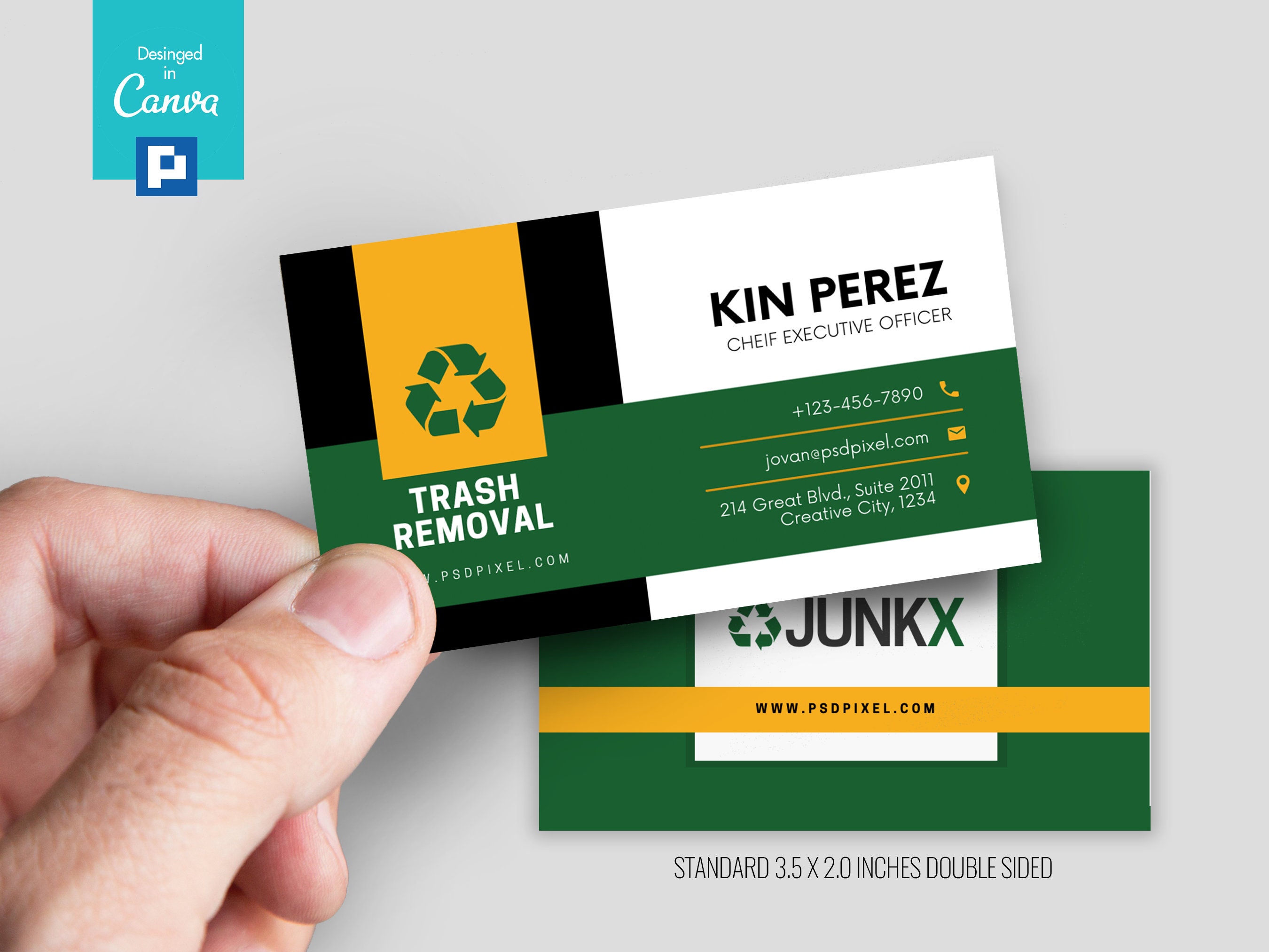 Junk and Trash Removal Flyer and Business Card in Canva - Etsy