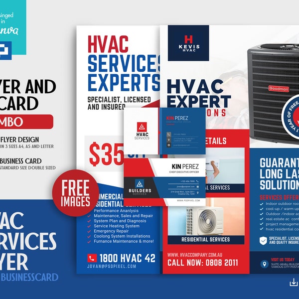 Hvac Business Card - Etsy