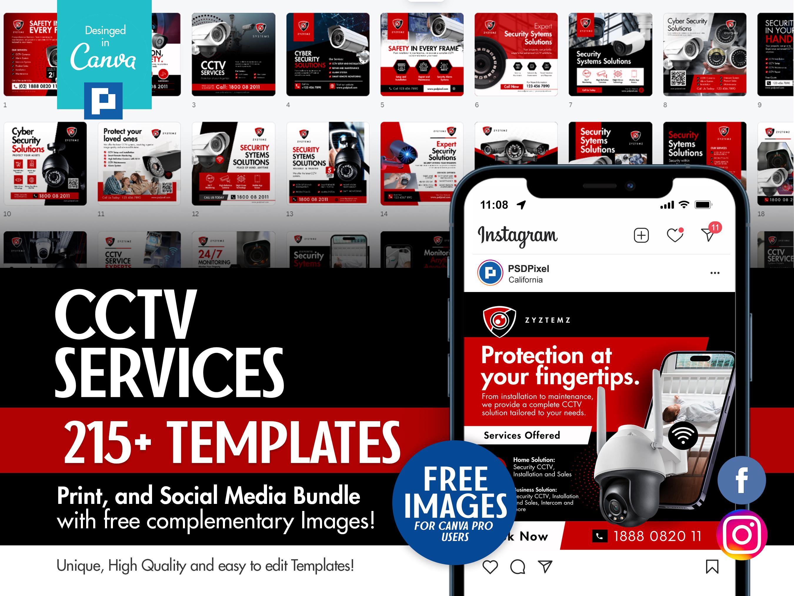 CCTV Contractor, Surveillance, CCTV Services Company Canva Print and ...