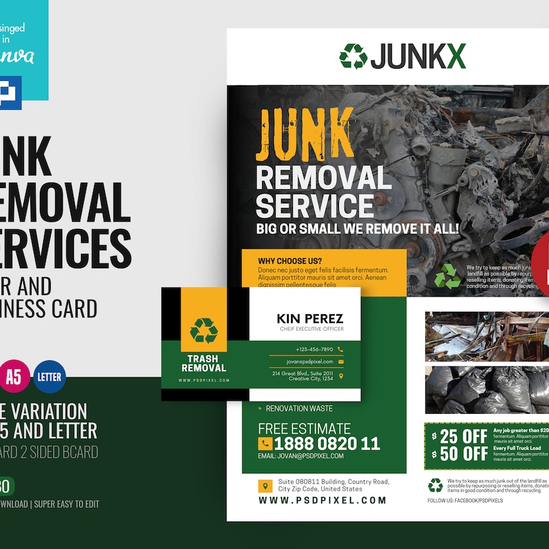 Junk Removal Business Card - Etsy