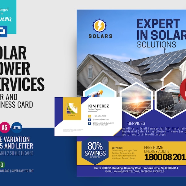 Solar Business Card - Etsy