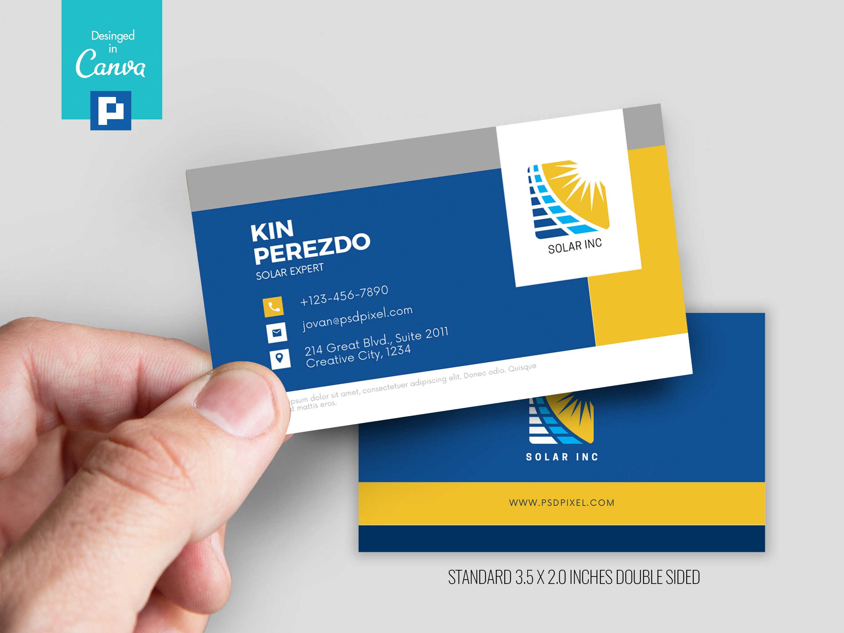 Solar Energy Promotional Flyer and Business Card DIY Flyer Template in ...