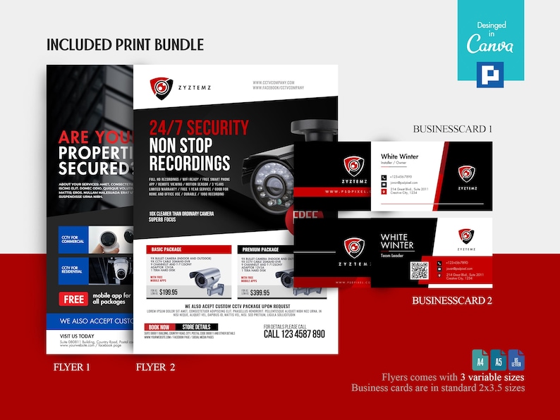 CCTV Contractor, Surveillance, CCTV Services Company Canva Print and ...