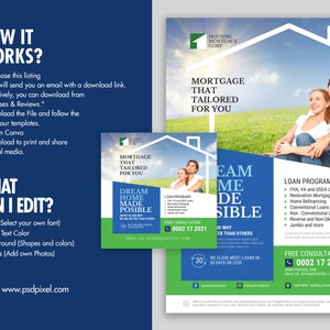 Mortgage Company Promotional Flyer and Social Media Combo Promotional ...