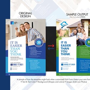 Loan and Mortgage Services Flyer and Social Media Combo Promotional ...