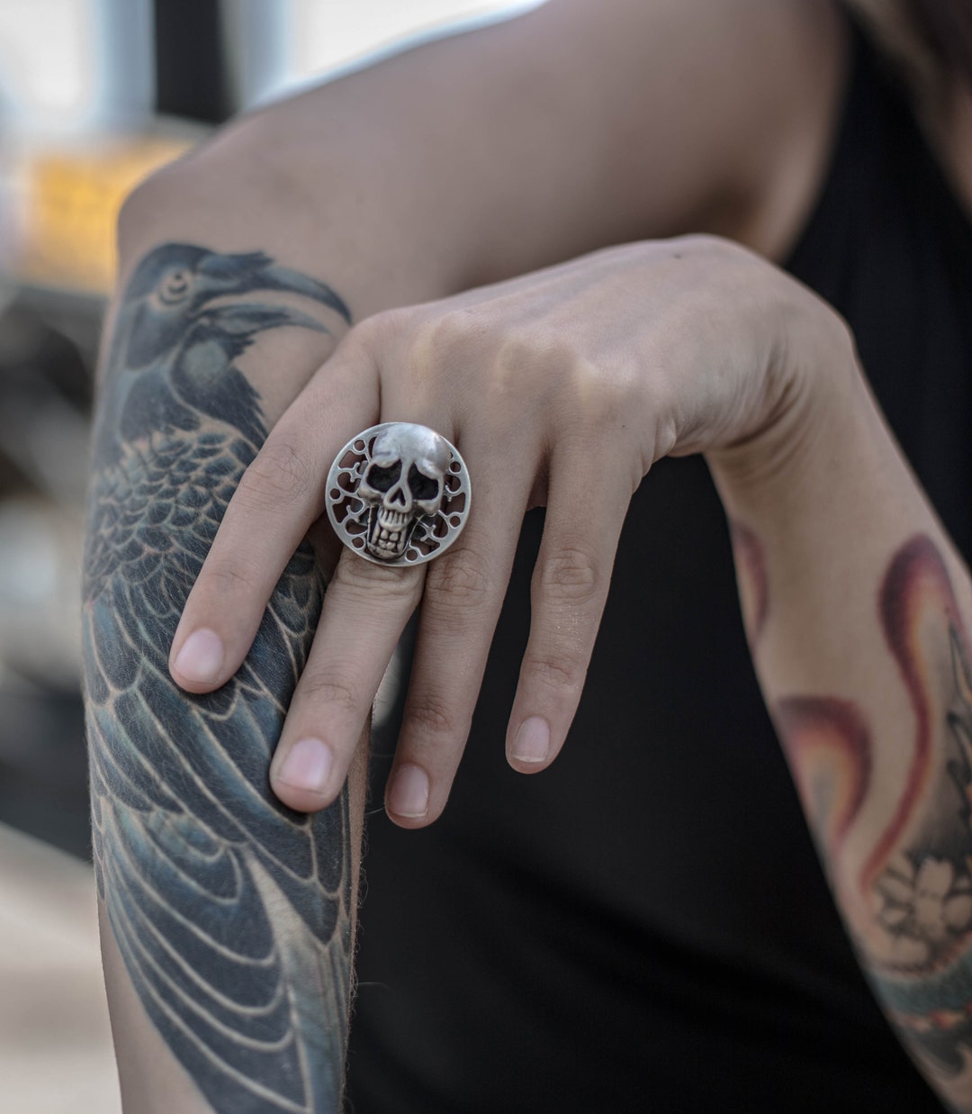 Silver Skull Ring, Skull Jewelry for Women, Skull Ring Silver, Gothic ...