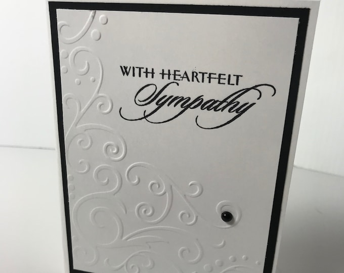 Handmade Embossed Sympathy Card - Etsy