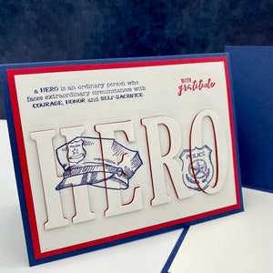 Handmade First Responder Appreciation Card | Hero Collection - Etsy