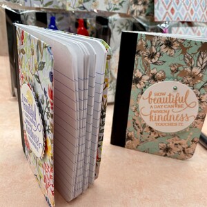 Handmade Mini Notebook & Pen Set: Floral Embellished Journal - Etsy