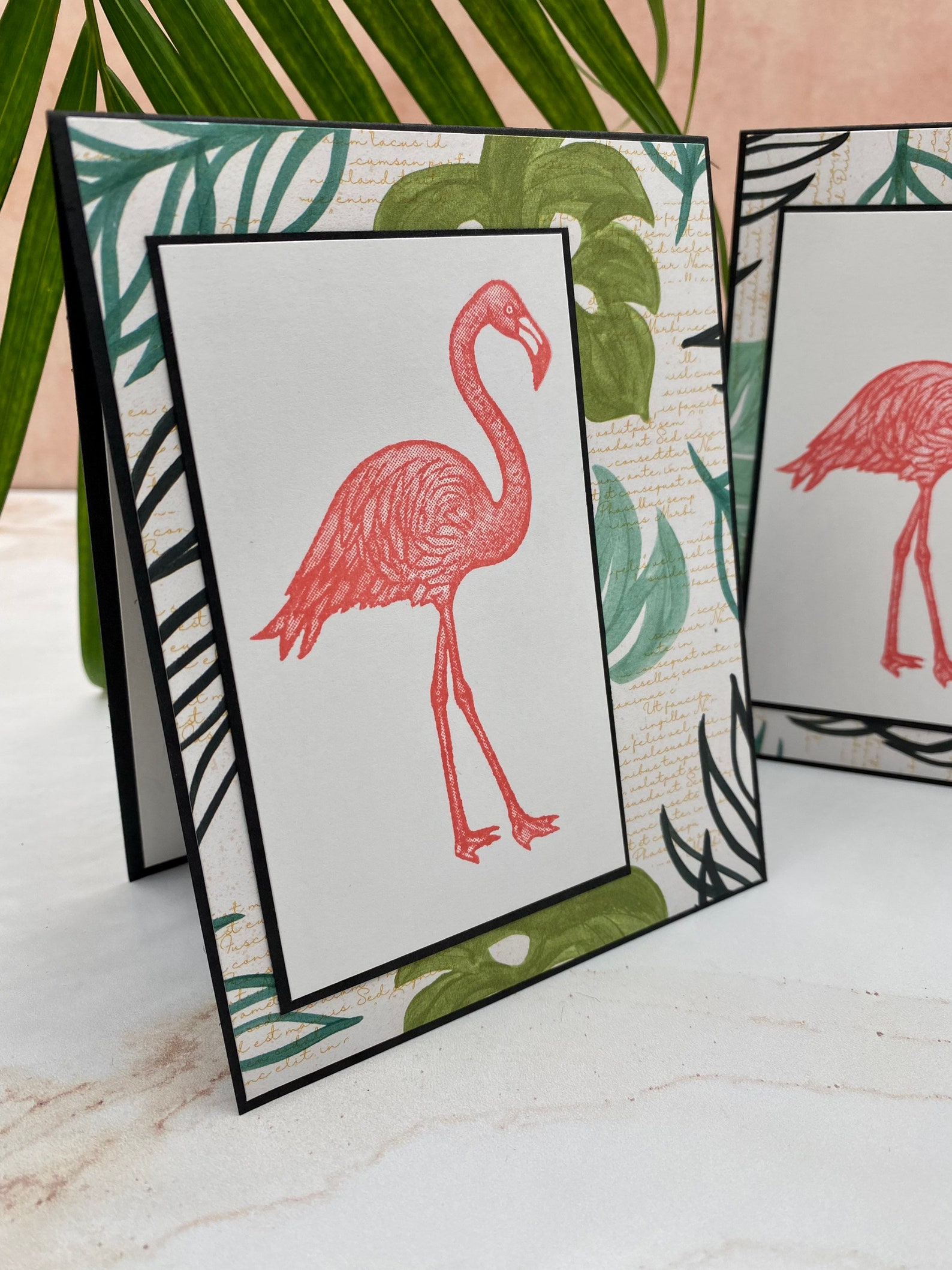 Handmade Flamingo Birthday Card | Etsy