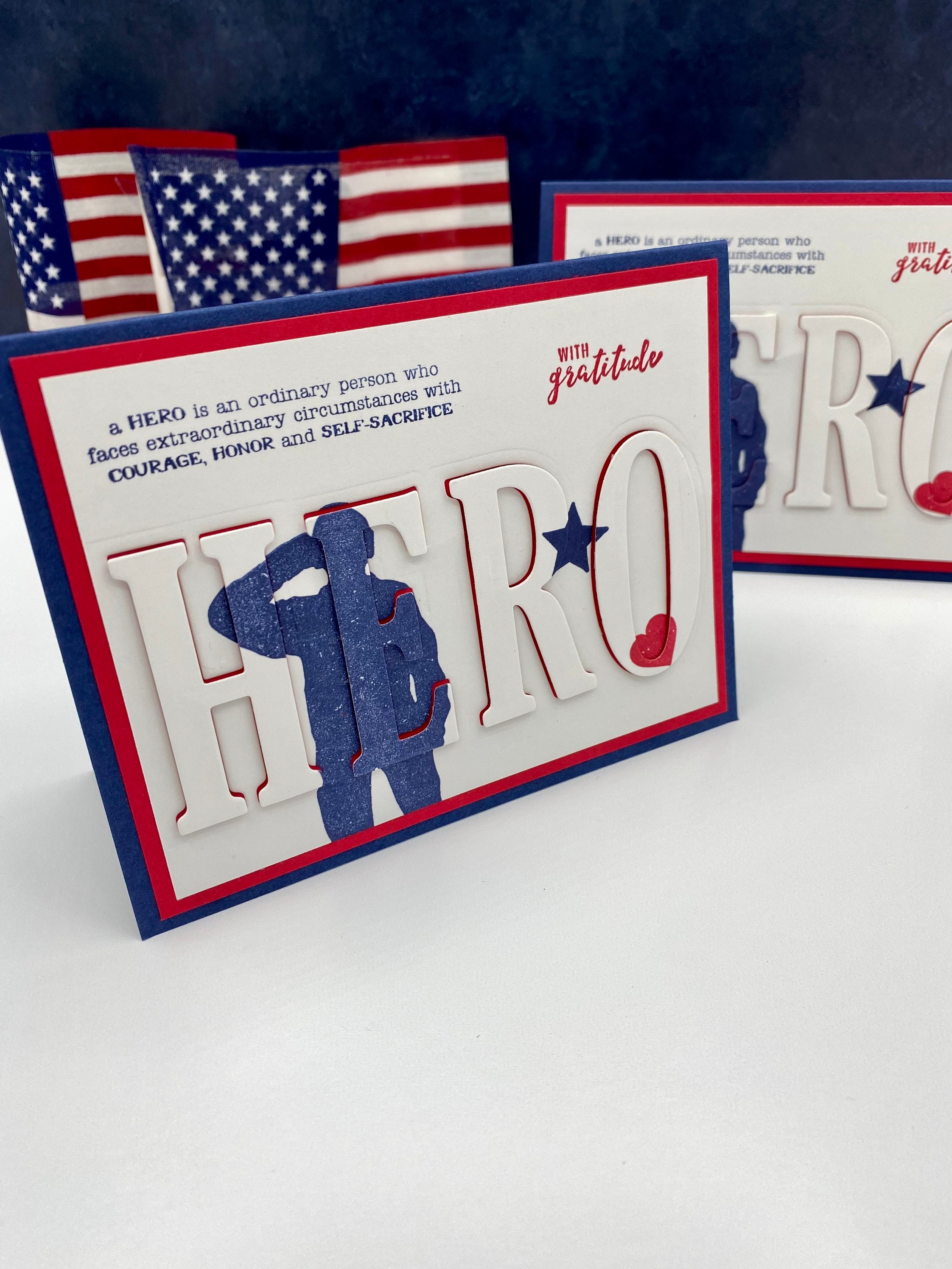 Handmade Military Appreciation Card Hero Collection - Etsy