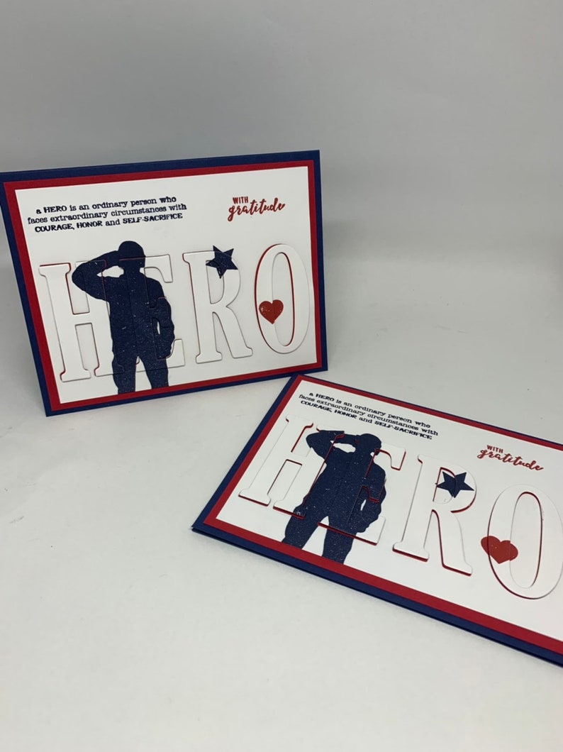Handmade Military Appreciation Card Hero Collection | Etsy