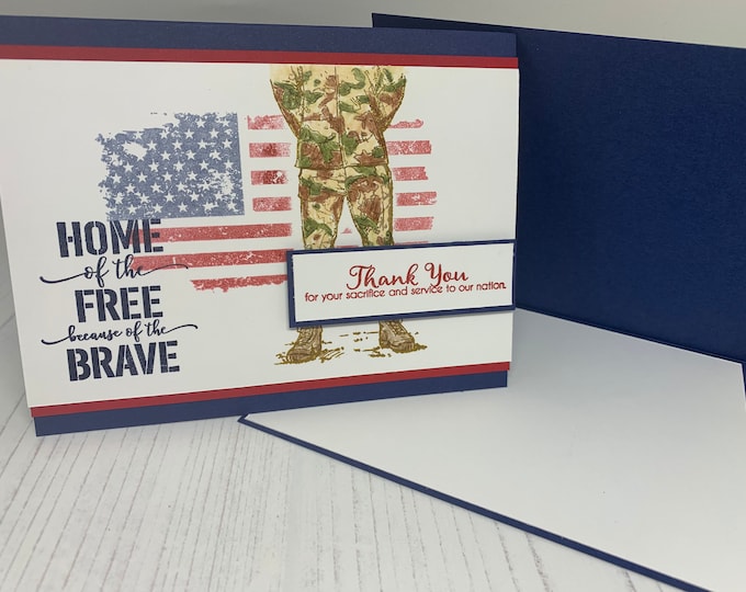 Handmade Military Thank You Card | Hero Collection - Etsy