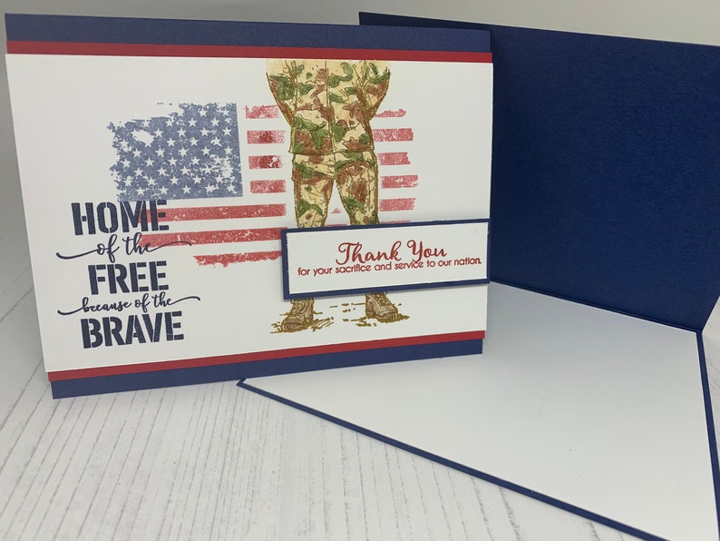 Handmade Military Thank You Card Hero Collection - Etsy