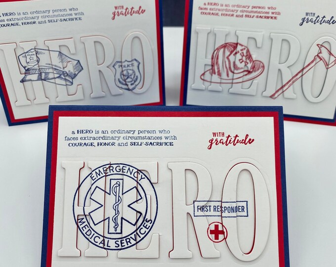 Handmade First Responder Appreciation Card | Hero Collection - Etsy