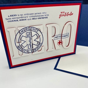 Handmade First Responder Appreciation Card | Hero Collection - Etsy
