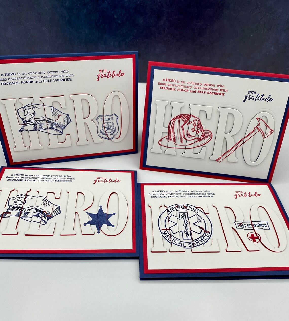 Handmade First Responder Appreciation Card | Hero Collection - Etsy