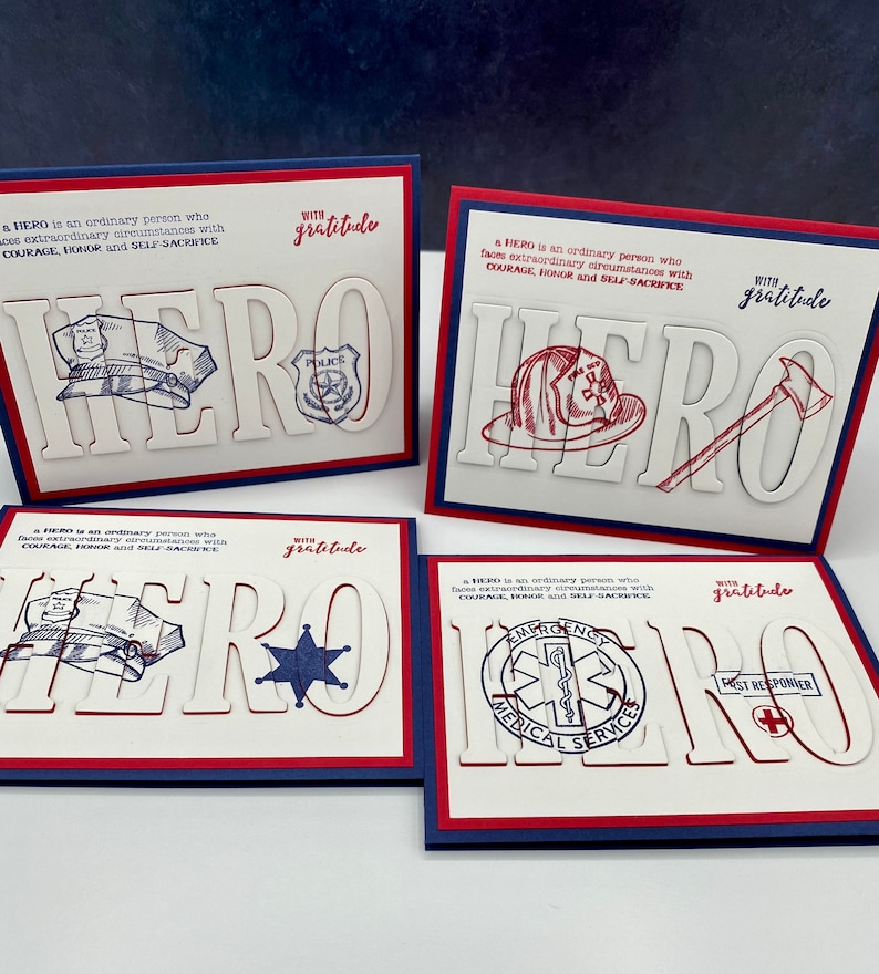 Handmade First Responder Appreciation Card | Hero Collection - Etsy