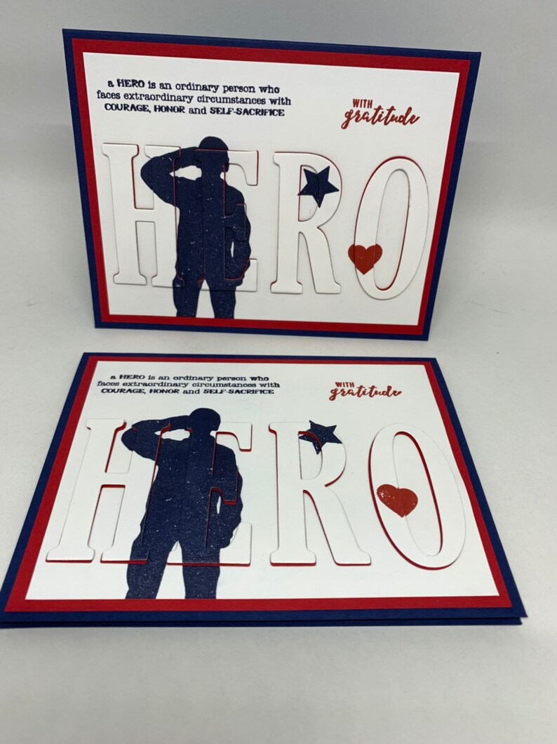 Handmade Military Appreciation Card Hero Collection | Etsy