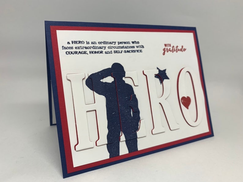 Handmade Military Appreciation Card Hero Collection | Etsy