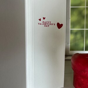 Handmade Valentine's Day Card: Red Heart Slimline Love Card - Etsy